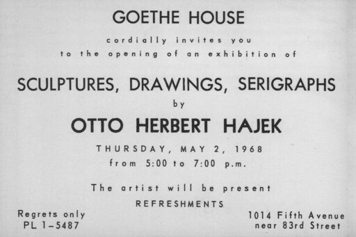 O.H. Hajek Bio - Galerie Hajek